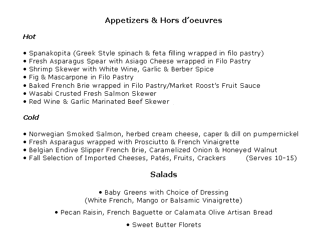 Market Roost Catering - Fall